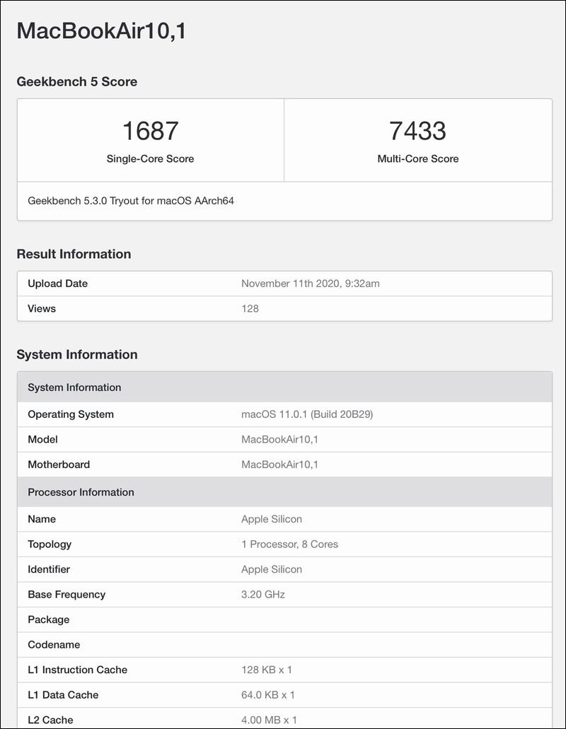 Apple M1 跑分現身 Geekbanch 網站，單核分數強但多核分數平平 - Yahoo奇摩汽車機車